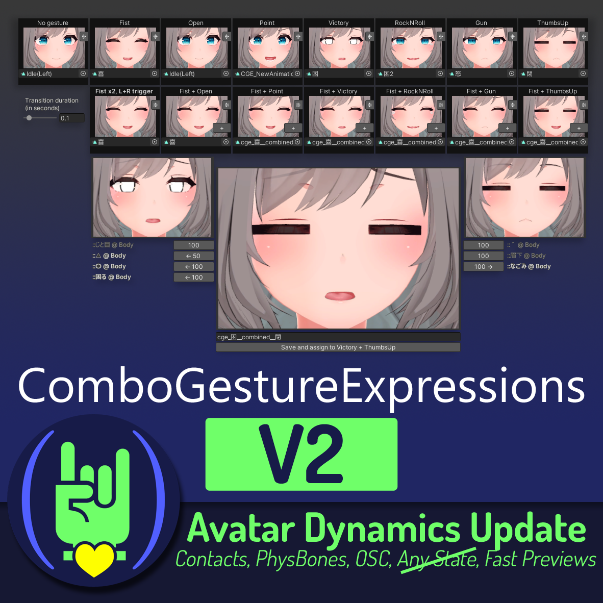 ComboGestureExpressions (VCC) - hai-vr - BOOTH
