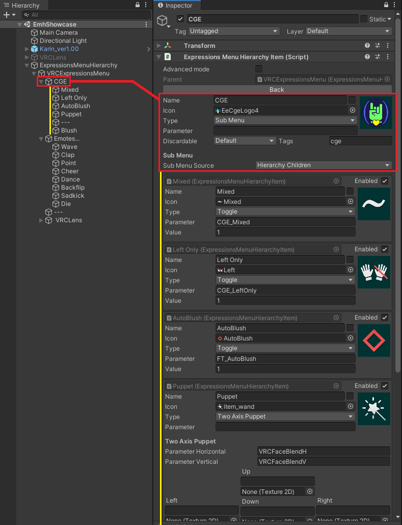 Expressions Menu Hierarchy Editor - hai-vr - BOOTH