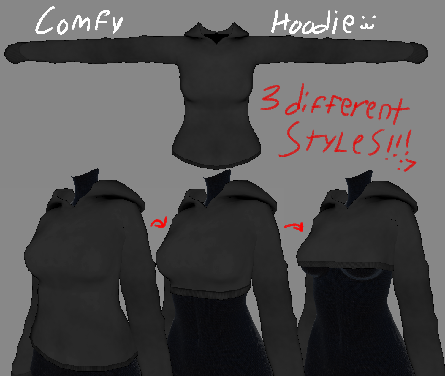 3 Style Hoodie (uruki) - zewwo - BOOTH