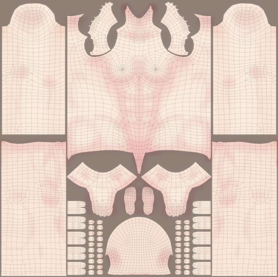 nude muscle skin female for vroid - purplemoonshiz - BOOTH