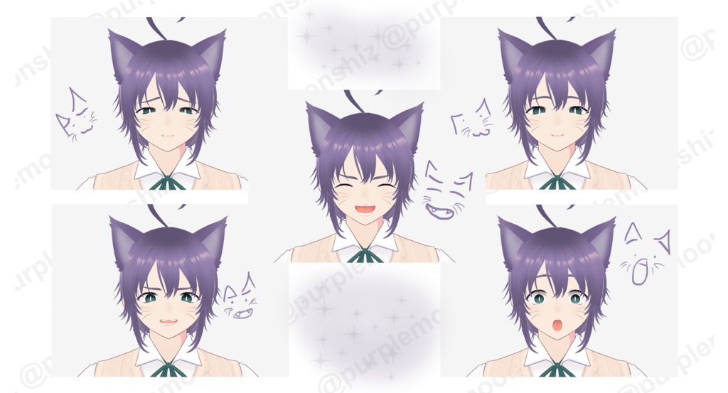 PREMADE Catboy Male Vtuber 3D Model Ready For Use (customizable ...