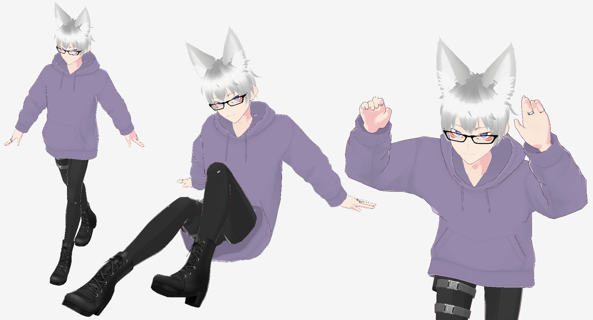 PREMADE Kitsune (Fox) Male Vtuber 3D Model Ready For Use (customizable ...