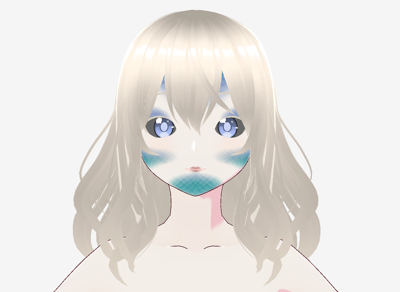 Mermaid Make-Up (Face Paint + Eyeshadow/Eyelids + Lipstick + ) For ...