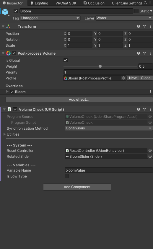 VRChat Post processing customization menu - zSkull162 - BOOTH
