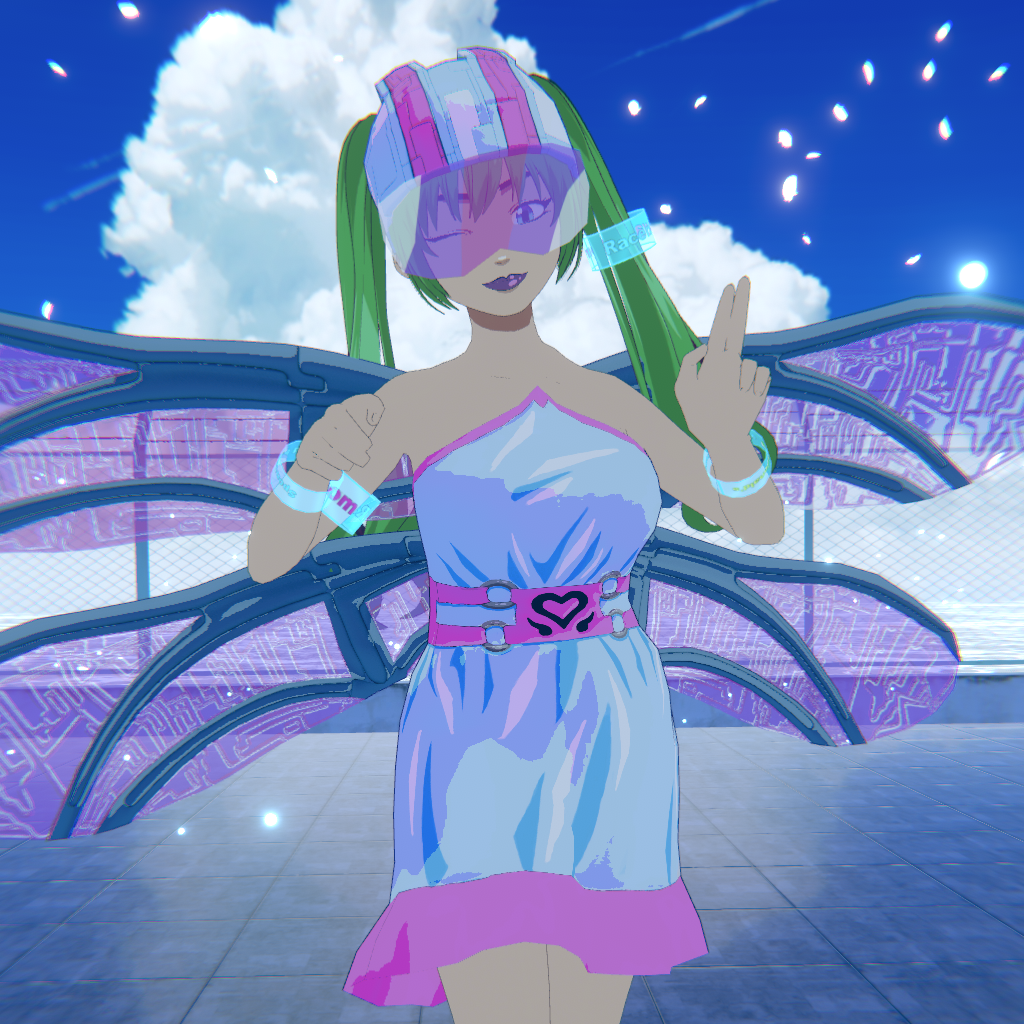 Aya Nyoom - VRChat y2k scifi fairy avatar - cometneon - BOOTH