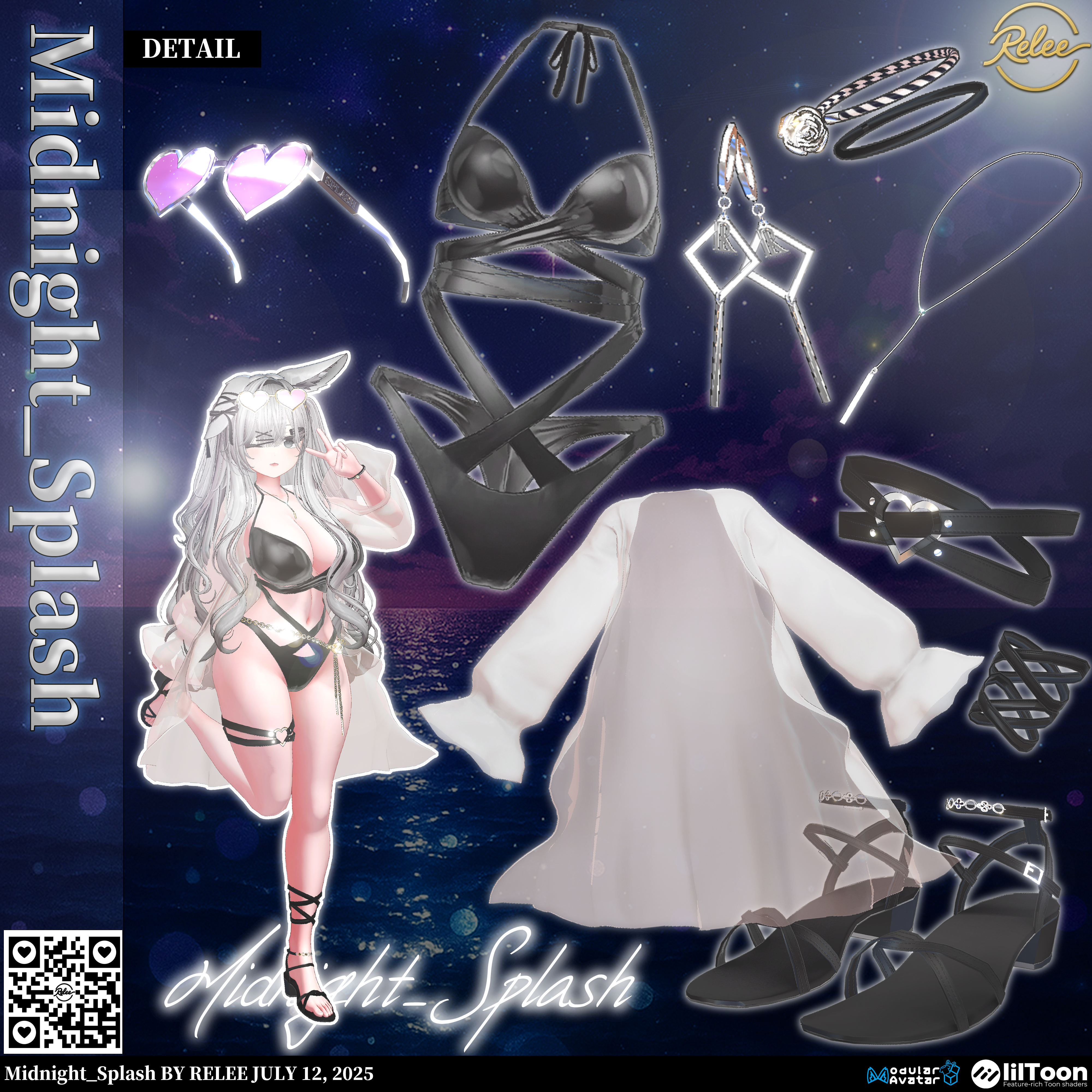 【Plum update】 【PB】Midnight_Splash【18Avatars】 - #Relee - BOOTH