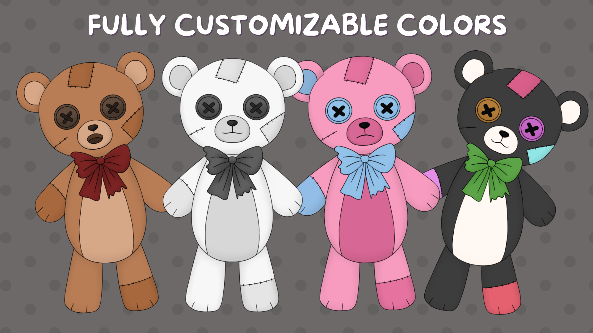 [Free Live2D Model] Abandoned Bear Plushie [Customizable Colors ...