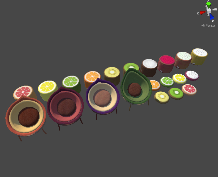 Fruit Furniture Set for VRChat - ChimericCurios - BOOTH