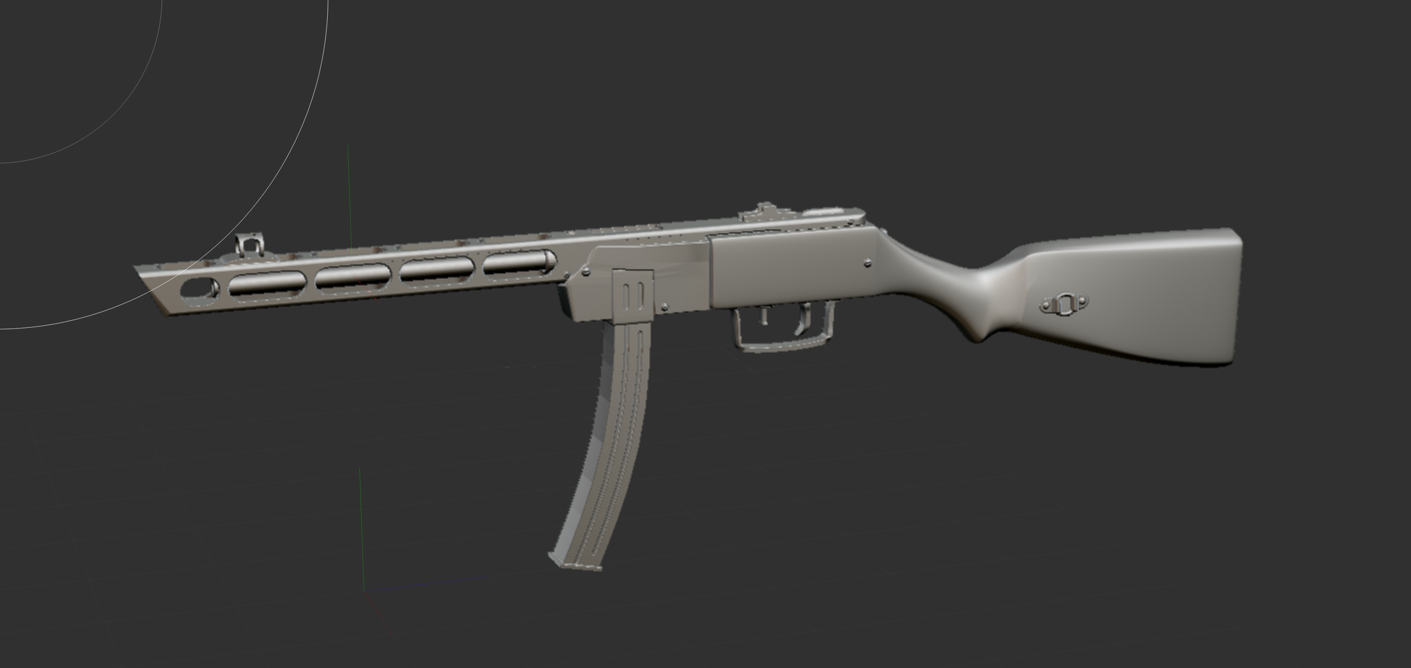 3D ソ連銃 PPSh-41 （マンドリン銃）バナナ弾倉 - ラプタービジョン - BOOTH