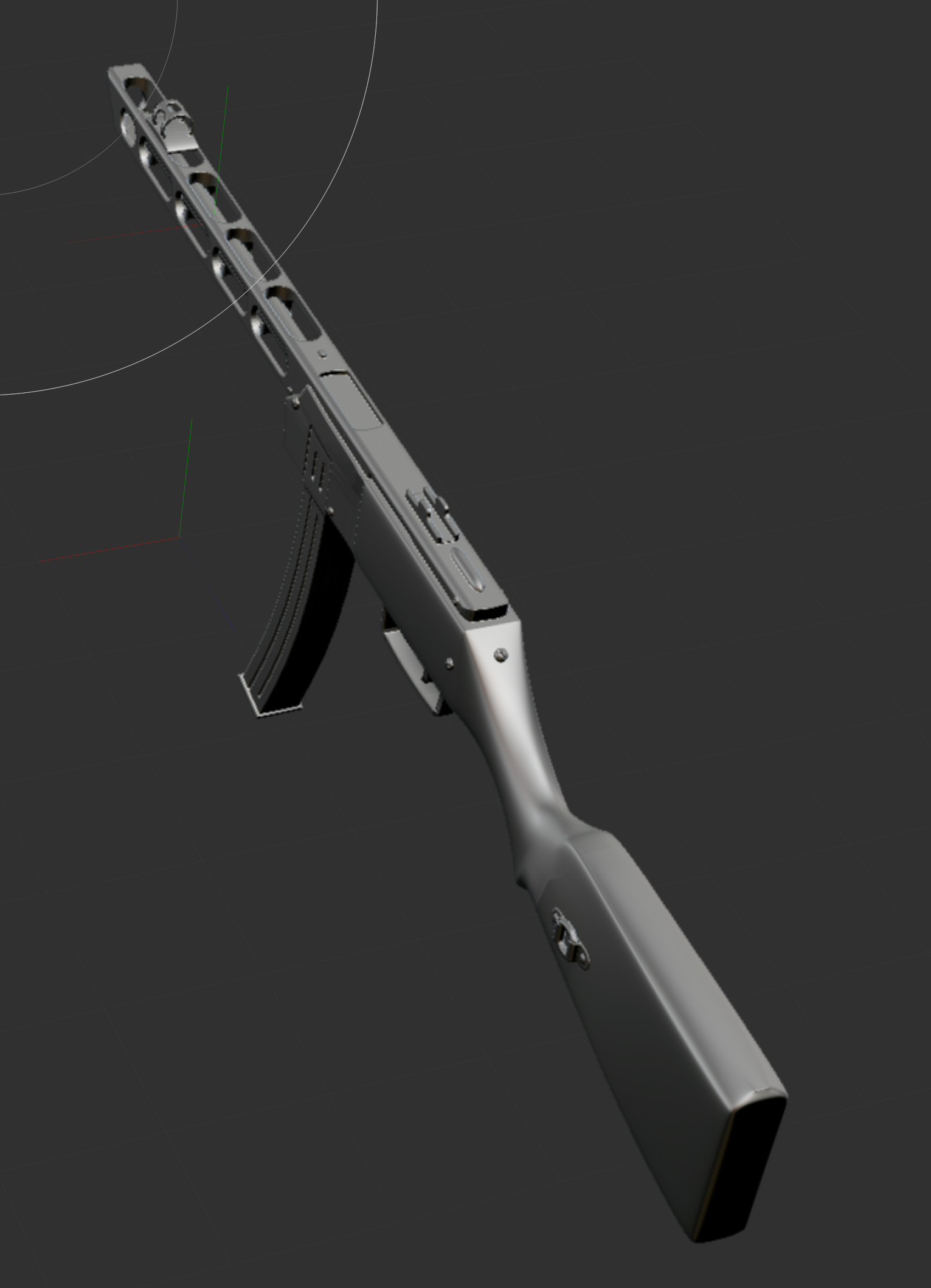 3D ソ連銃 PPSh-41 （マンドリン銃）バナナ弾倉 - ラプタービジョン - BOOTH