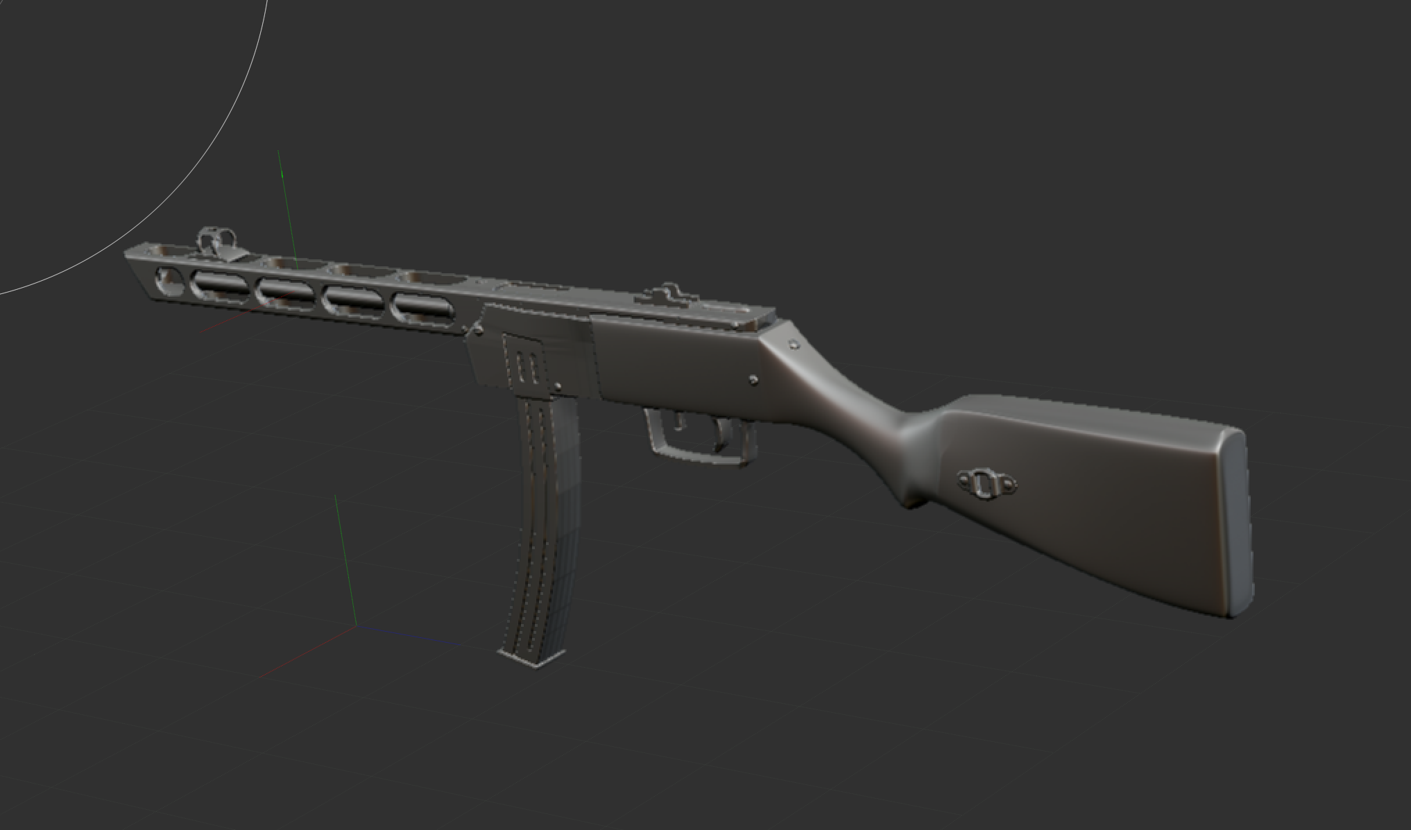 3D ソ連銃 PPSh-41 （マンドリン銃）バナナ弾倉 - ラプタービジョン - BOOTH