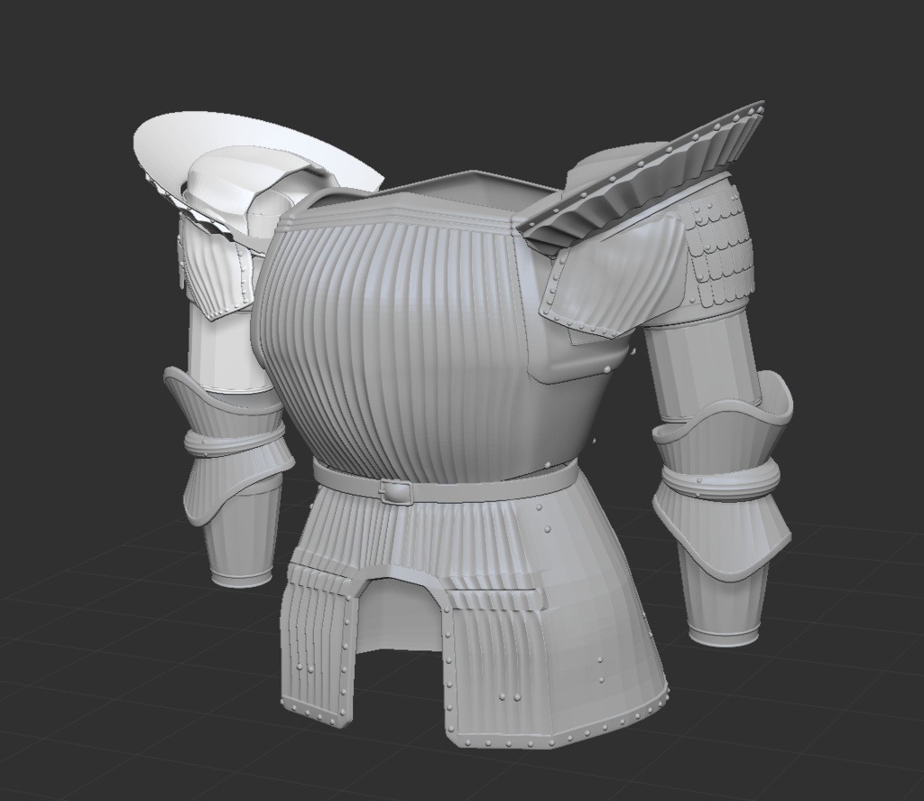 3D西洋甲冑3（上半身のみ） [.obj] [.csmo] - ラプタービジョン - BOOTH