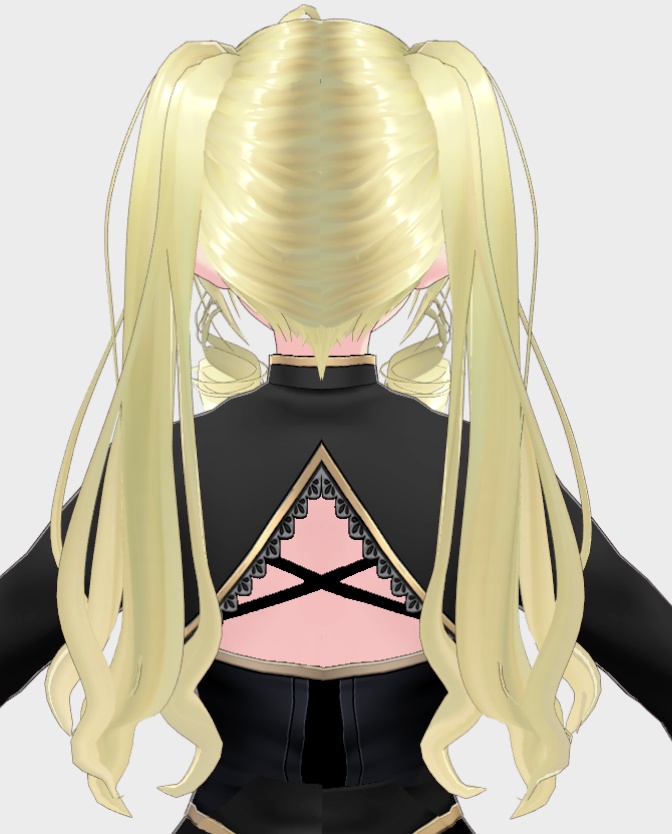 [VRoid Hair Preset] Elegant Twin Tail – Golden Ver. - lannan - BOOTH