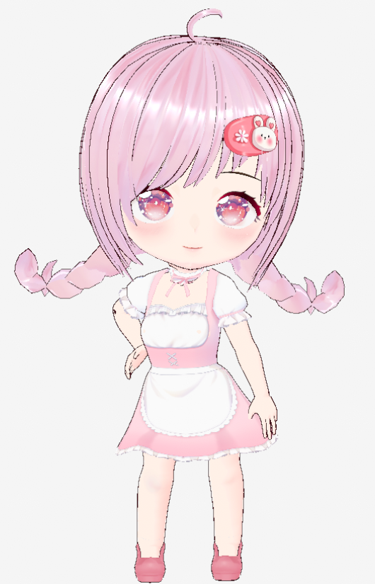 🍓 Sweet Pink Bunny Maid – VROID Model (SD Style) - lannan - BOOTH