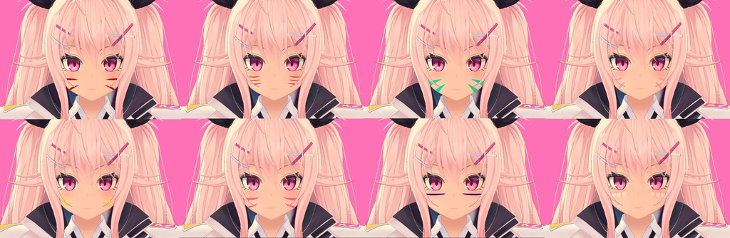 [竜胆, イヨ ] Rindo, Eyo Face Painting Texture - 月の歌 - BOOTH