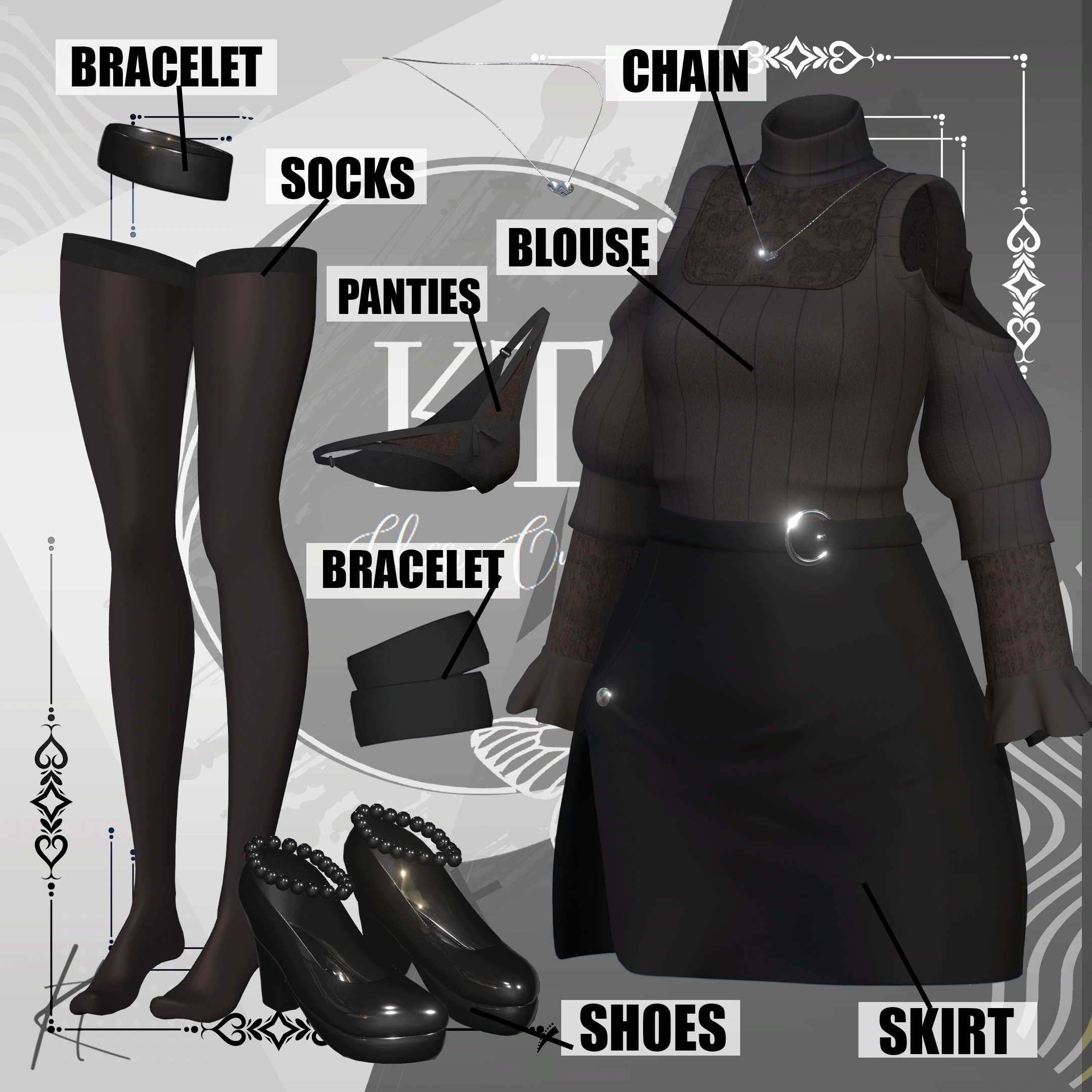 竜胆 クラシックな服装 | Rindo Classic Outfit - Koukla - BOOTH