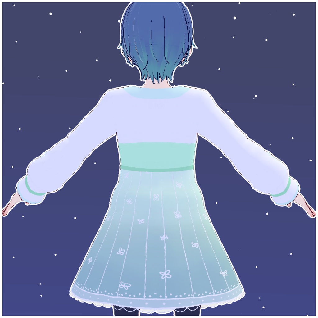 VRoid Dress green - Gallet - BOOTH