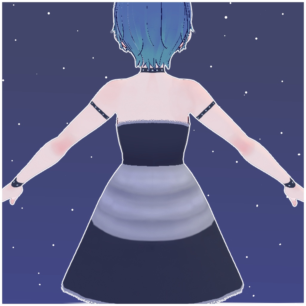 VRoid Bowsette dress - Gallet - BOOTH