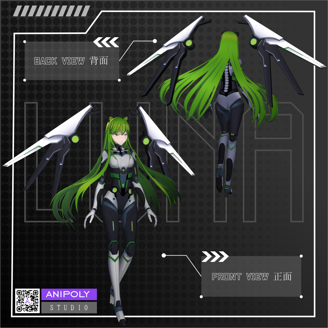 オリジナル3Dモデル【ルーナ】LUNA - Anipoly - BOOTH