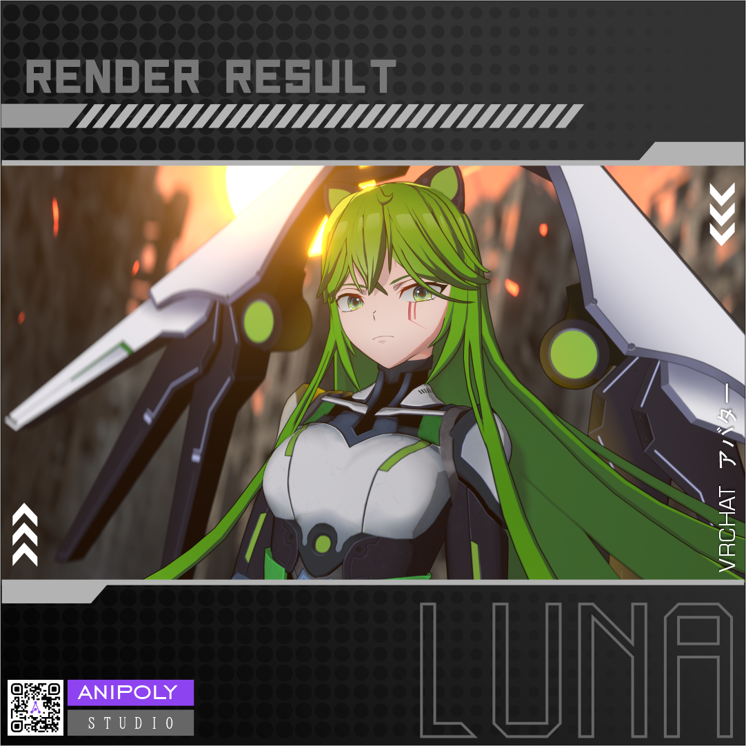 オリジナル3Dモデル【ルーナ】LUNA - Anipoly - BOOTH
