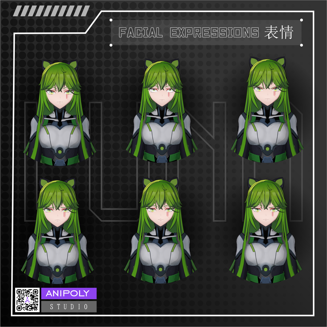 オリジナル3Dモデル【ルーナ】LUNA - Anipoly - BOOTH