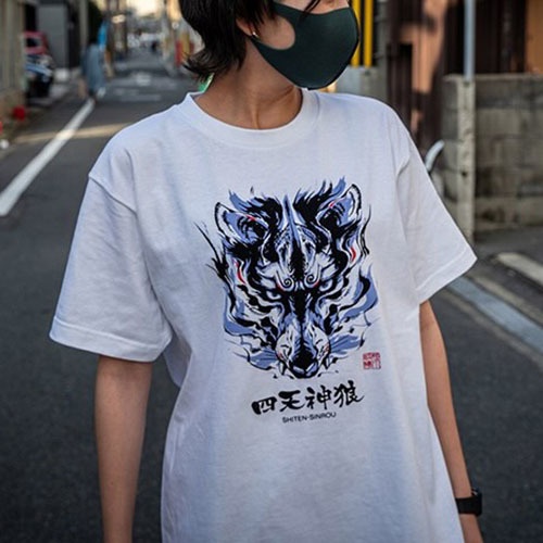四天神狼 Tシャツ（ホワイト） - HIMEROU★YA - BOOTH