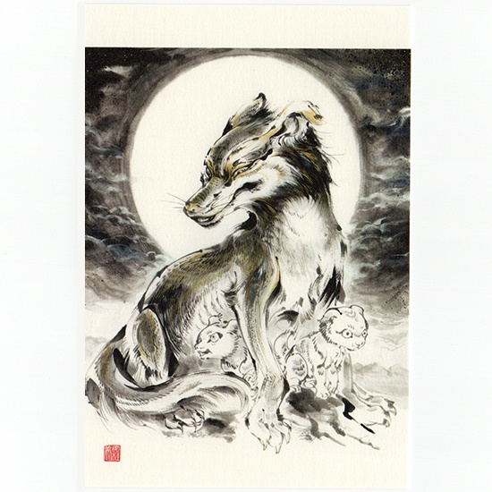 四天神狼ポストカード 座 - HIMEROU★YA - BOOTH