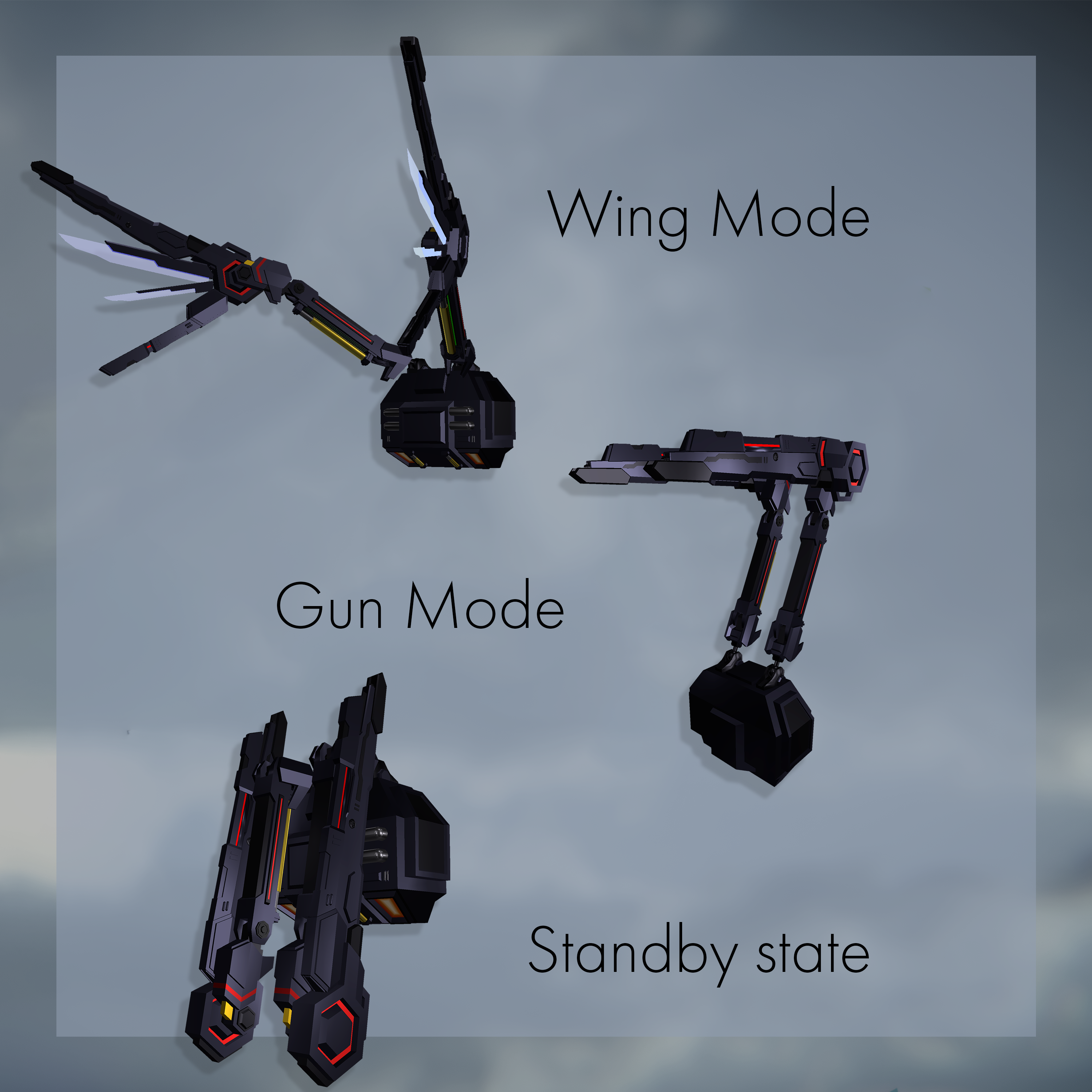 【VRChat想定】機械の天使の羽根 MkG.s Mecha.A.W ※支援版は特典付き【3Dモデル】 - Mkroid雑貨店 - BOOTH