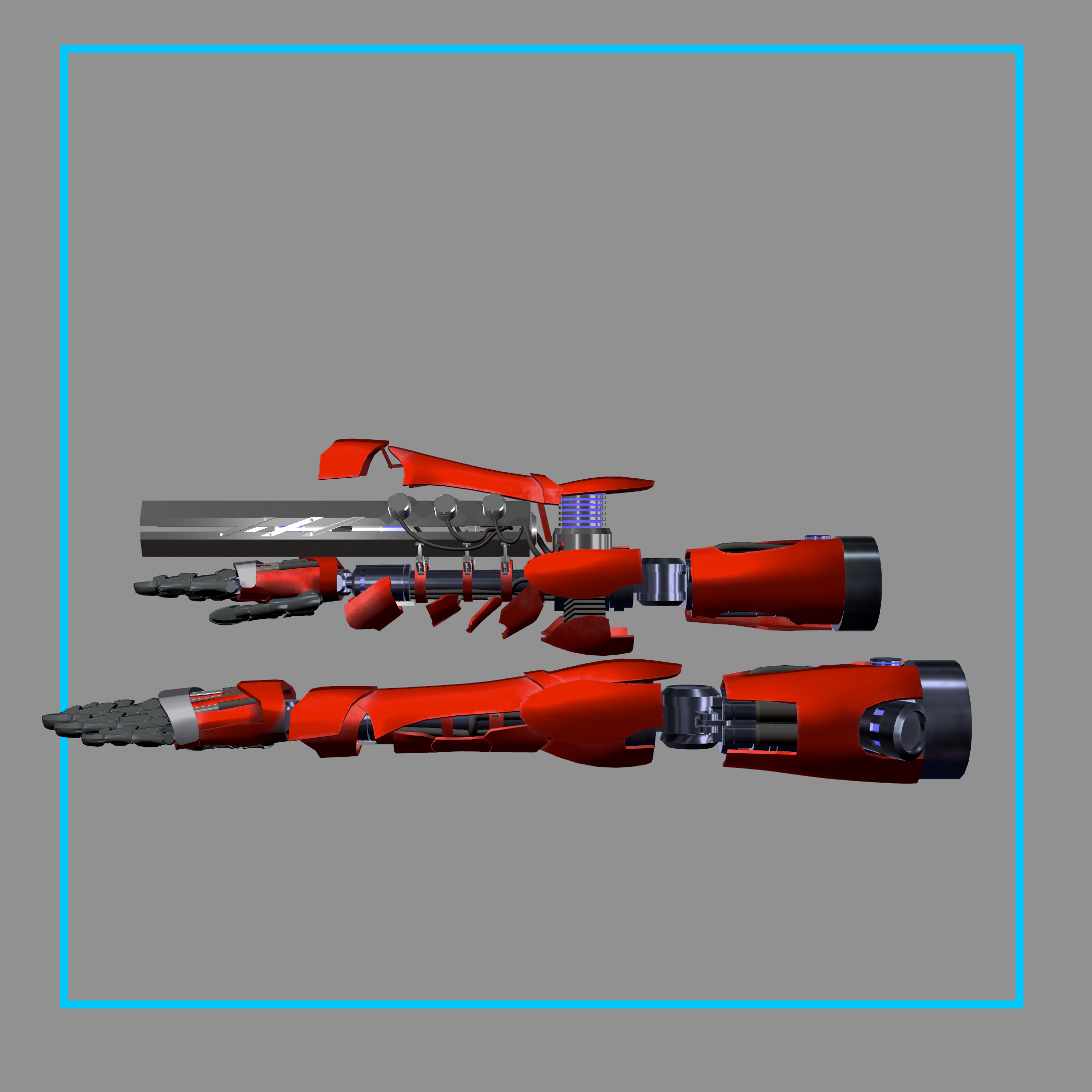 [変形シェイプキーつき]可変義手 Railgun arm - argonauta shop - BOOTH