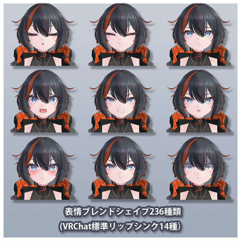 VRChat向けオリジナル3Dモデル「Wolfram」Quest Resonite対応 - FLASTORE - BOOTH