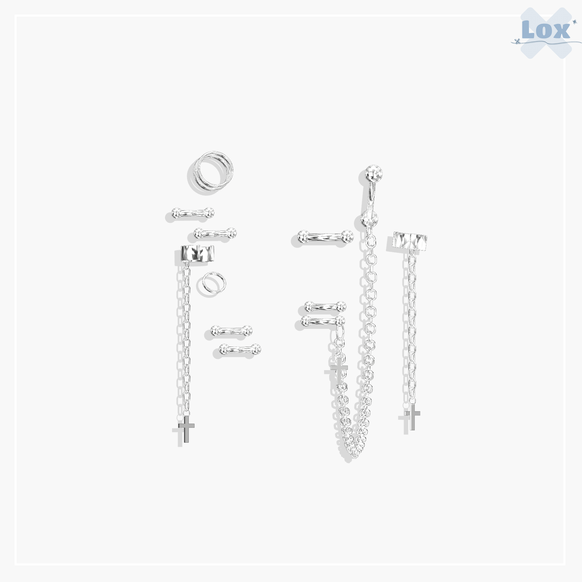 【7アバター対応】 Lox_Piercing Set - Lox - BOOTH