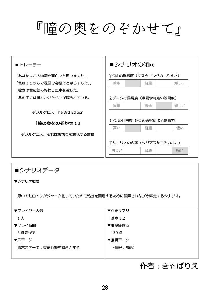 【DX3rd】ダブルクロスシナリオ集 『PornoGraffitti』 - 凛として賢犬 - BOOTH