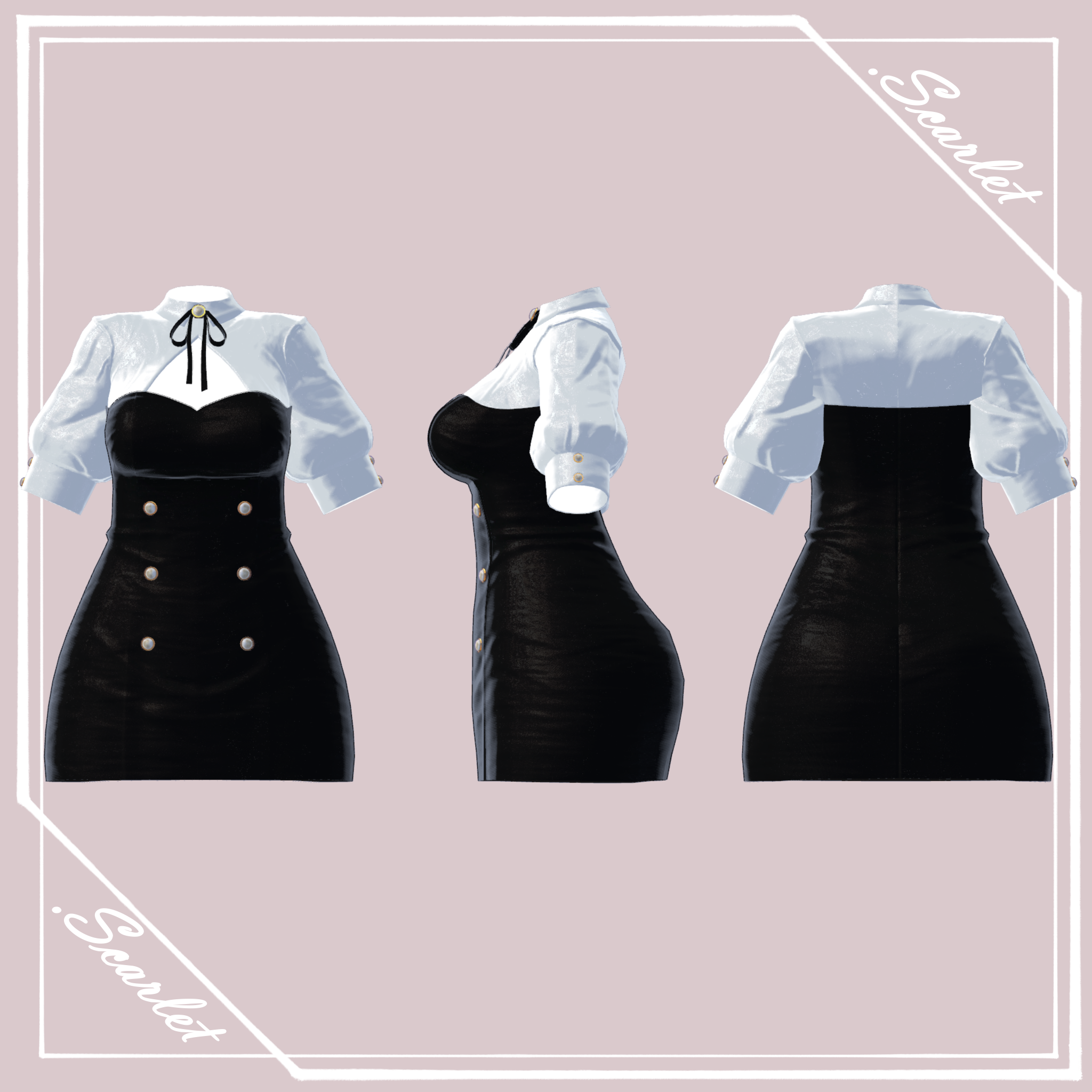 【SHINRA】GirlyTightOnepiece【VRChat】 - (.Scarlet) - BOOTH