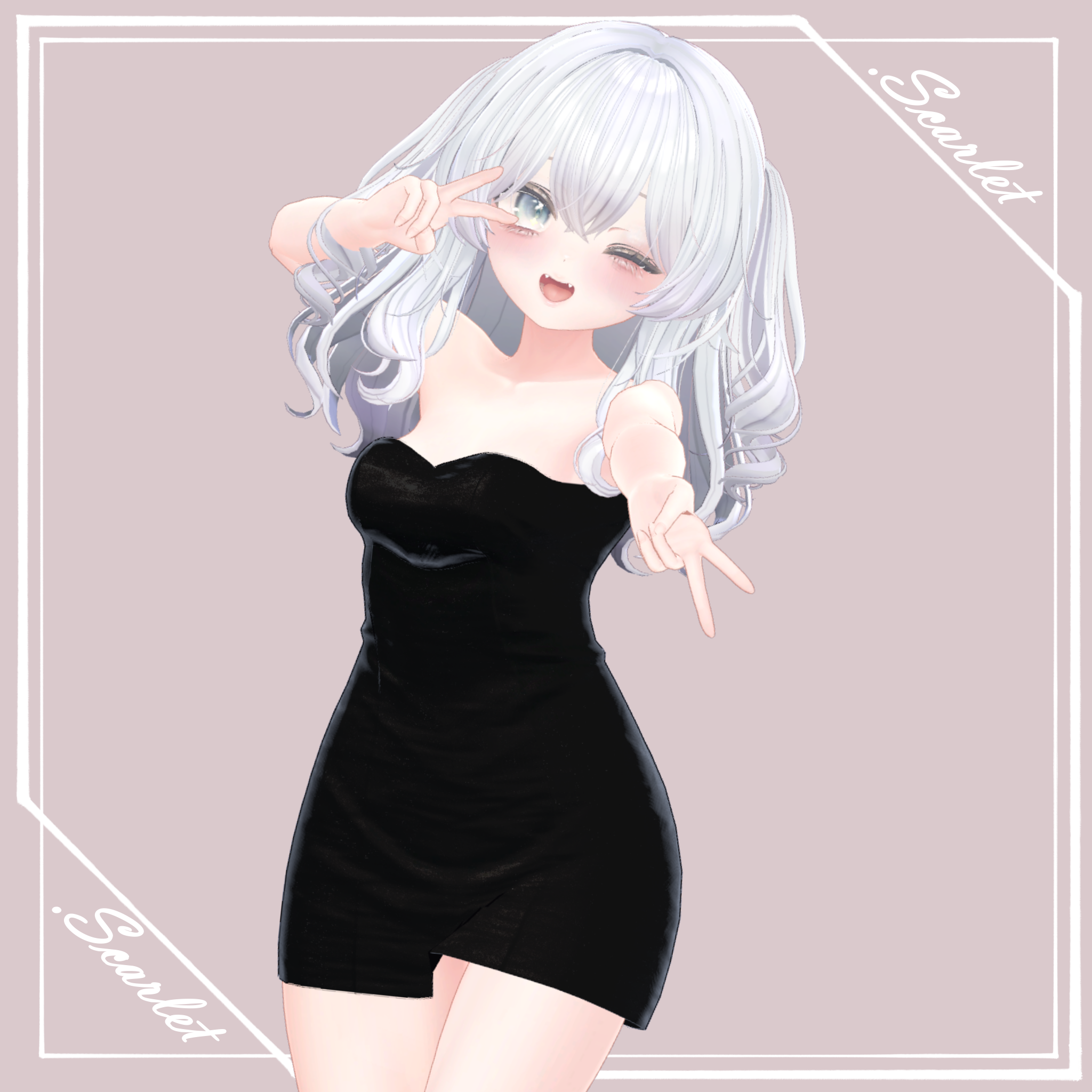 【MANUKA】GirlyTightOnepiece【VRChat】 - (.Scarlet) - BOOTH
