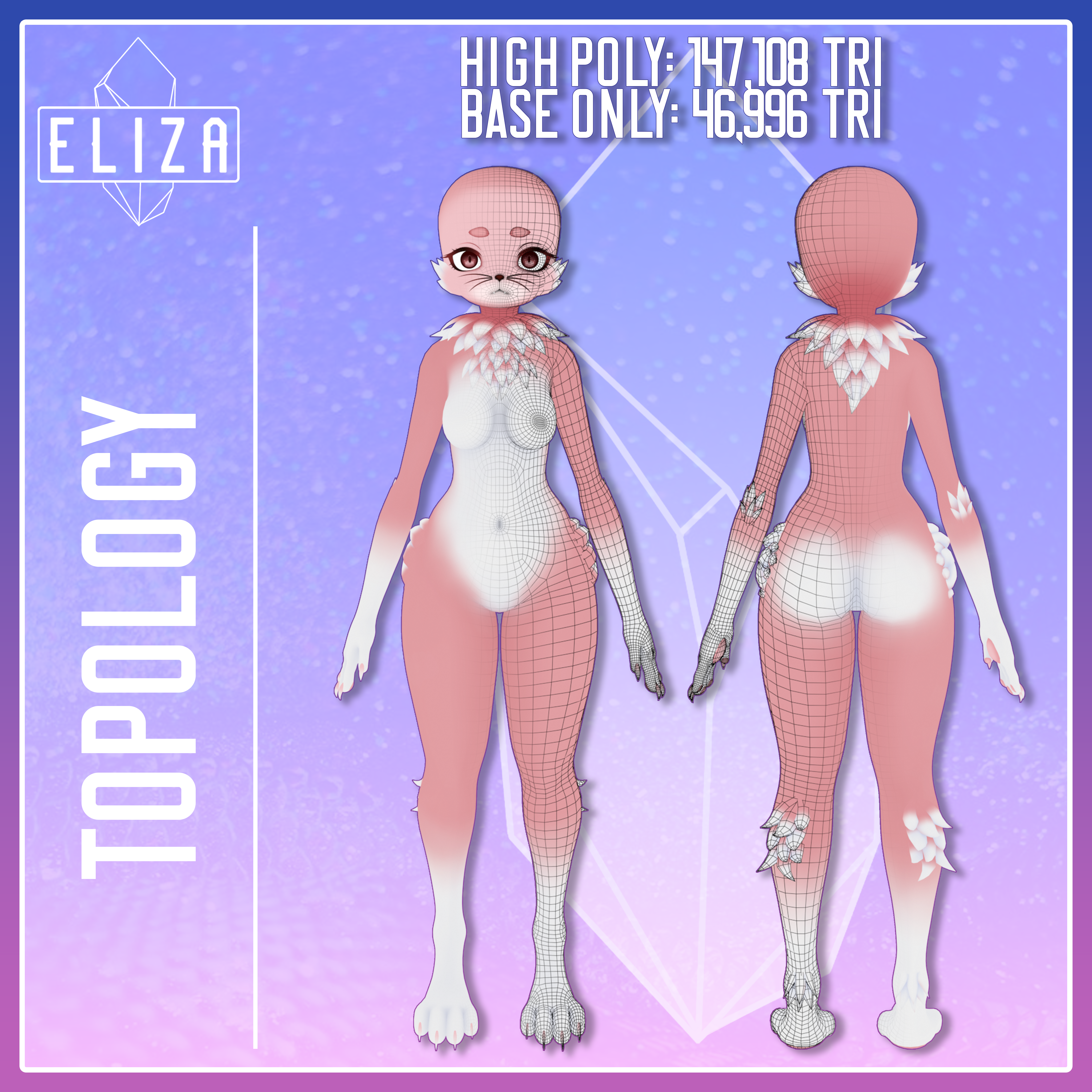 Fuzzy Base V2 [VRChat Base Model] - ElizaByteVR - BOOTH