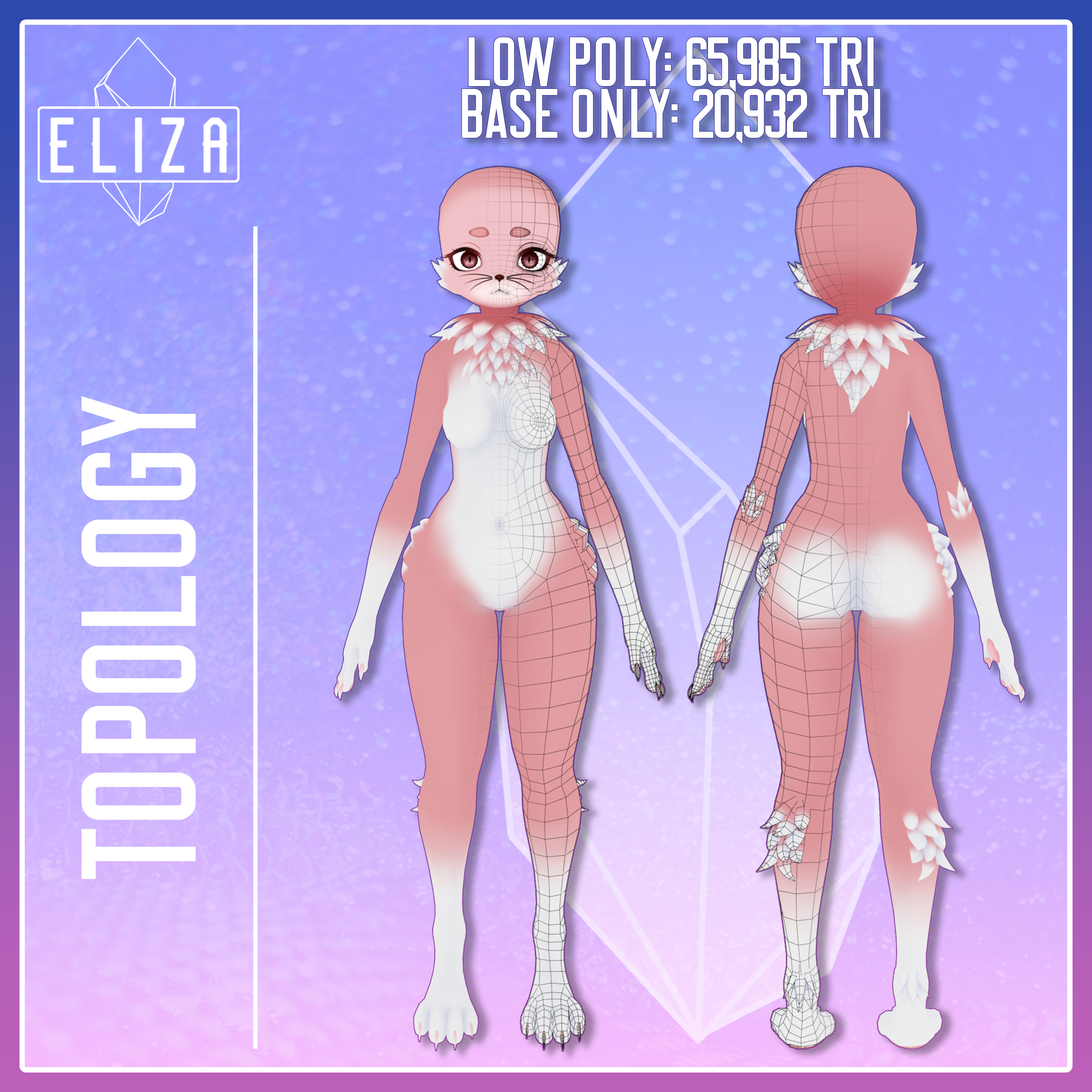 Fuzzy Base V2 [VRChat Base Model] - ElizaByteVR - BOOTH