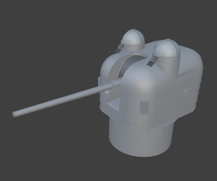 [無料]Mk.42 5インチ砲 [頭に乗せる砲シリーズ] - 軍部Haap - BOOTH