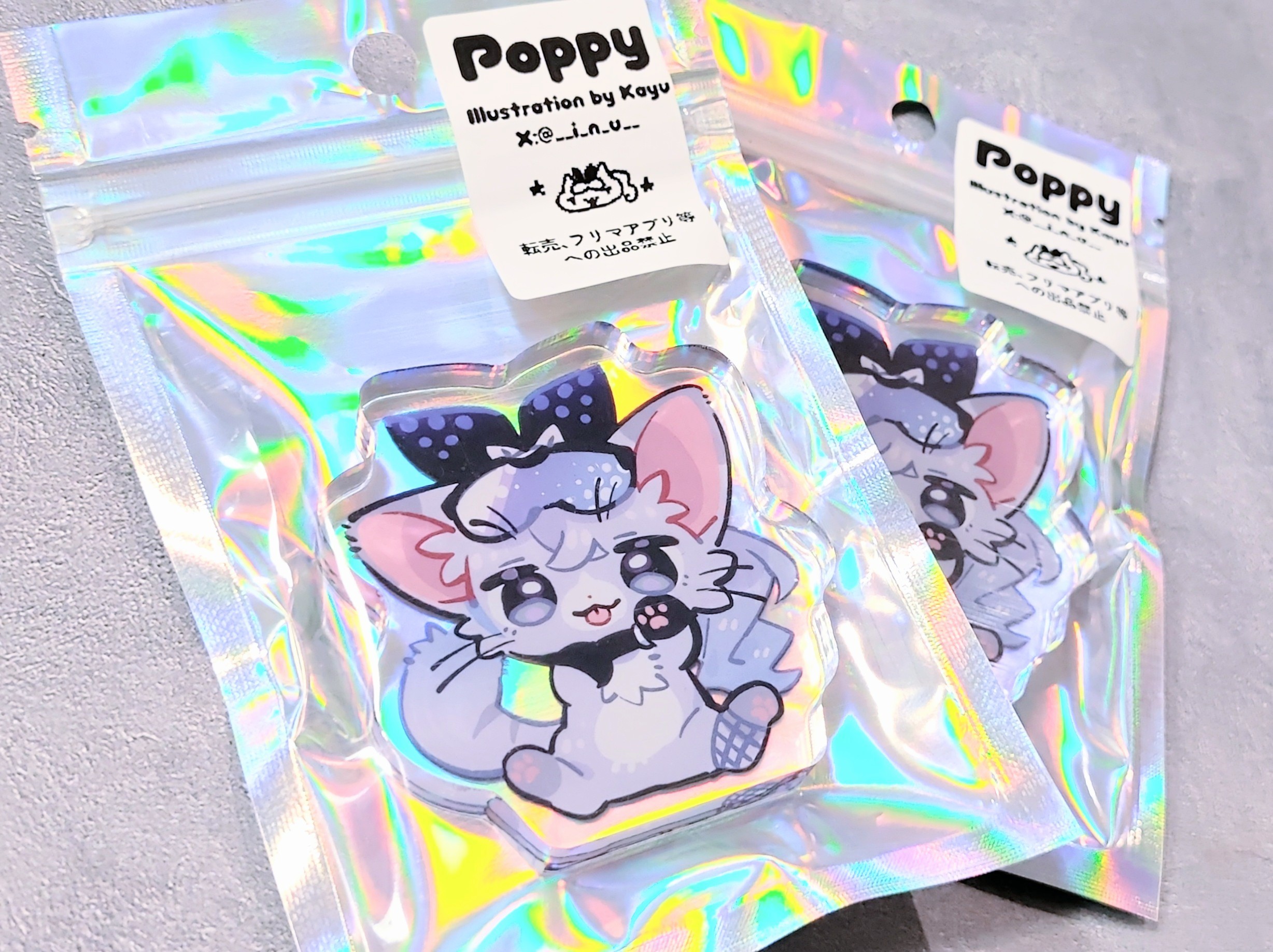 ころころアクリルブロック🐾銀狼 - Poppy - BOOTH