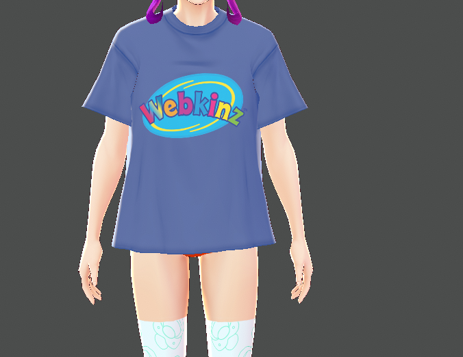 Blue Webkinz Logo Tshirt VRoid DDLB DDLG MDLB MDLB ABDL AGERE ...