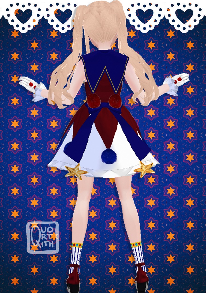 [VRoid] Clown Girl Outfit - SmolBananya's Shoppu - BOOTH