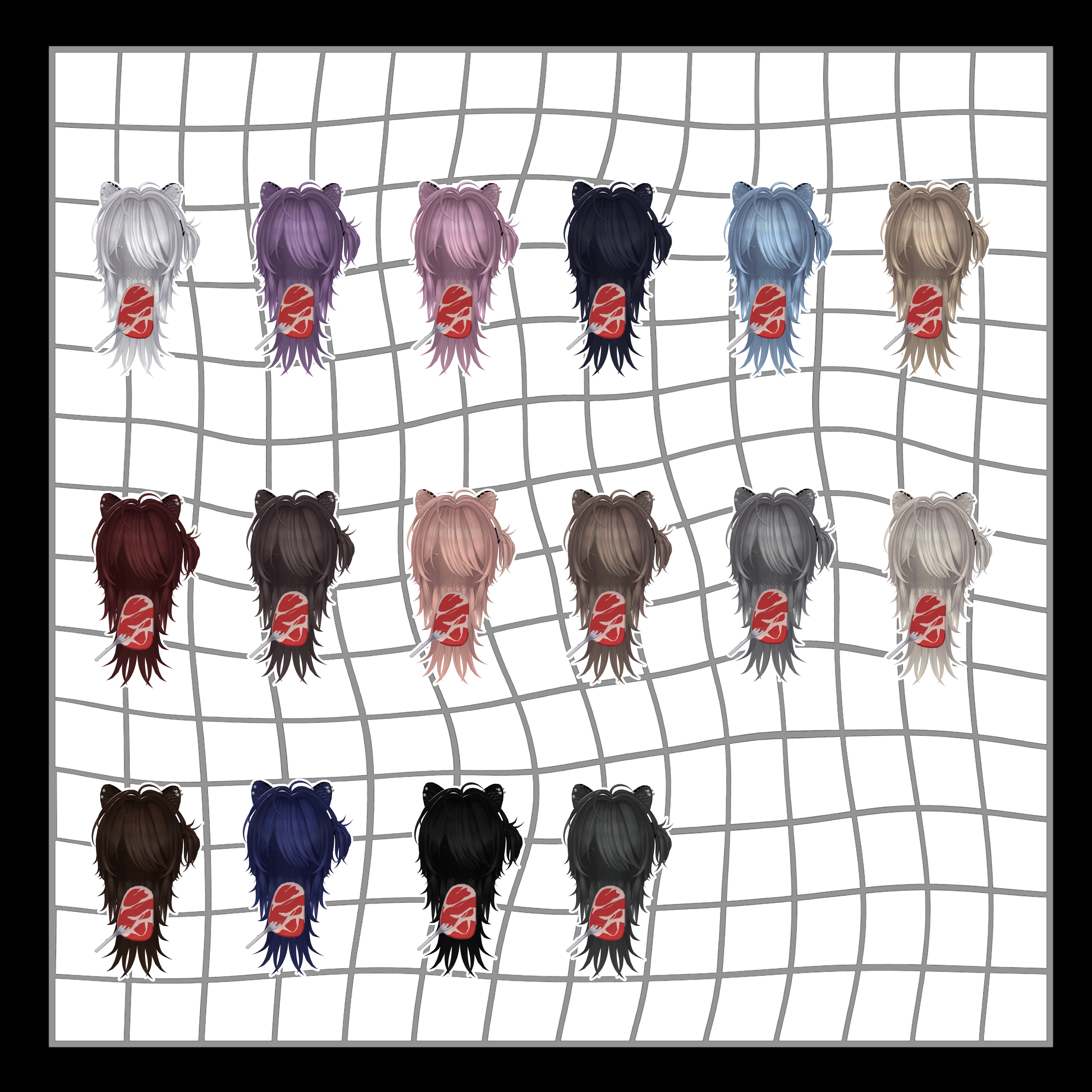 【11アバター対応】Veilparde Hair【VRC Hair】 - mumuluce - BOOTH