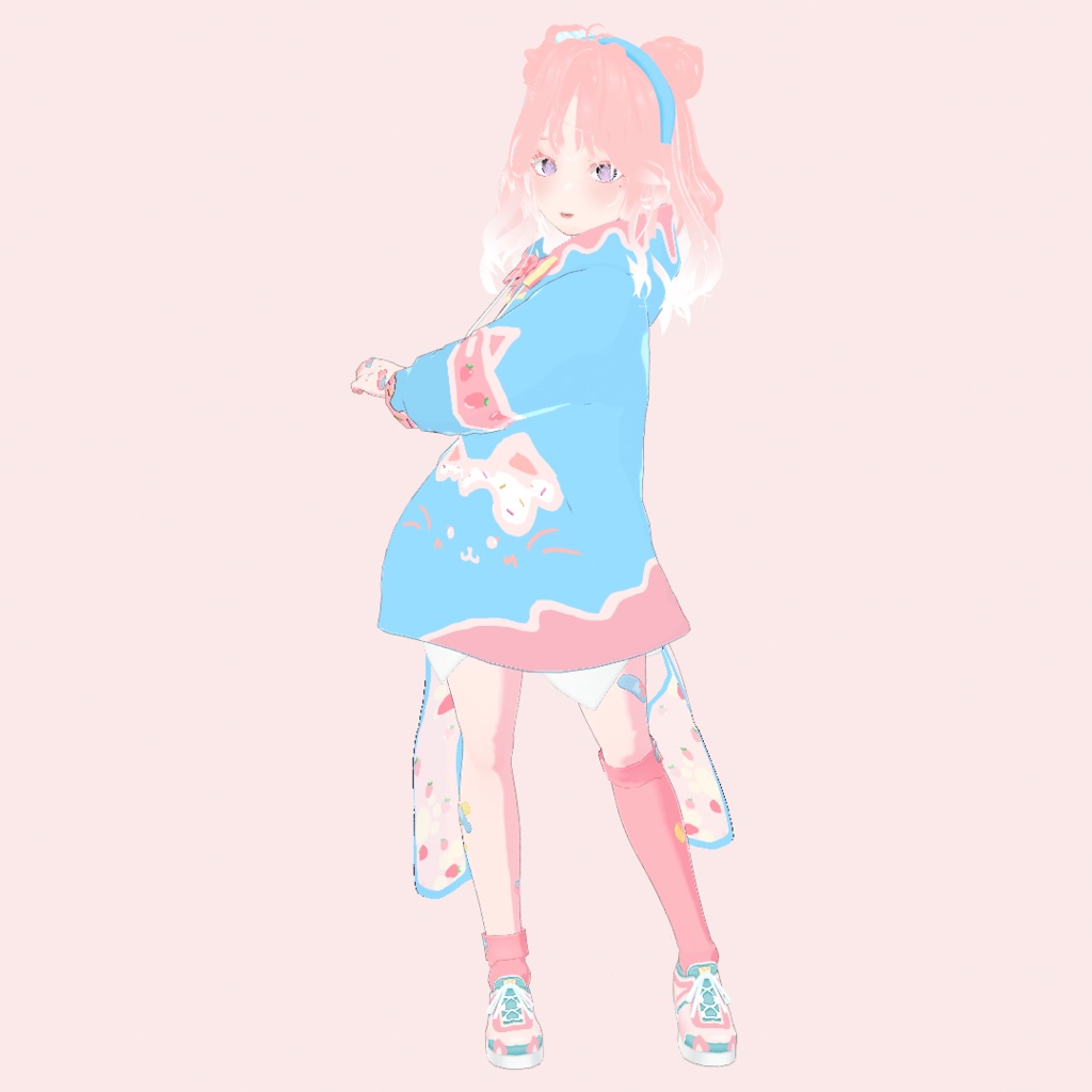 [vrchat avtar] pink girl - cafebatluc - BOOTH