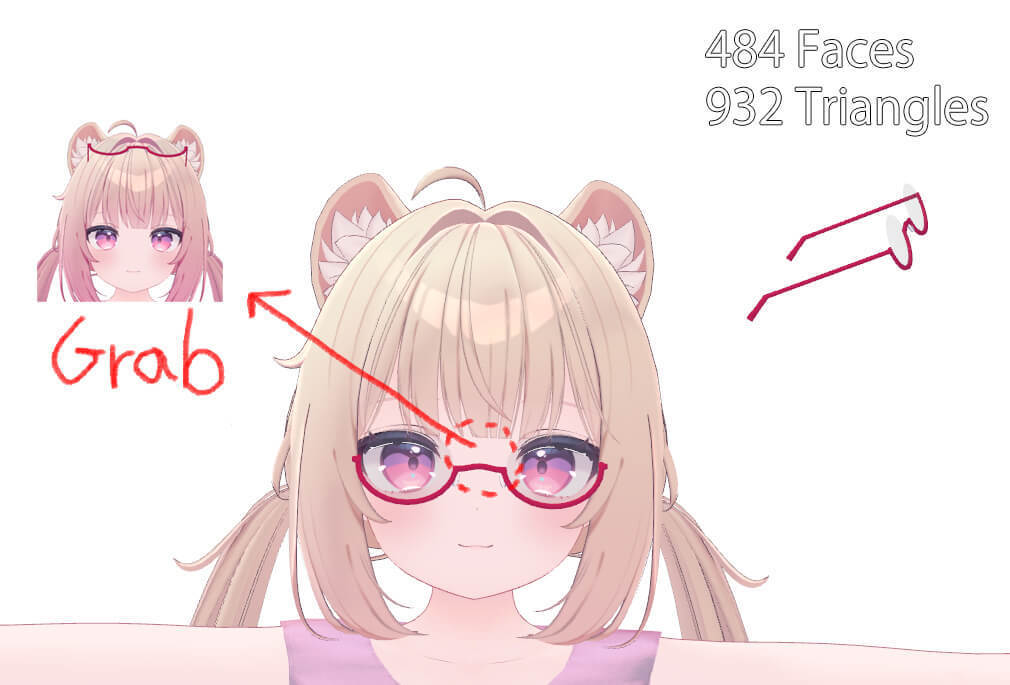 【VRChat】Glasses g-04 MA Physbone - Sweet Forest - BOOTH