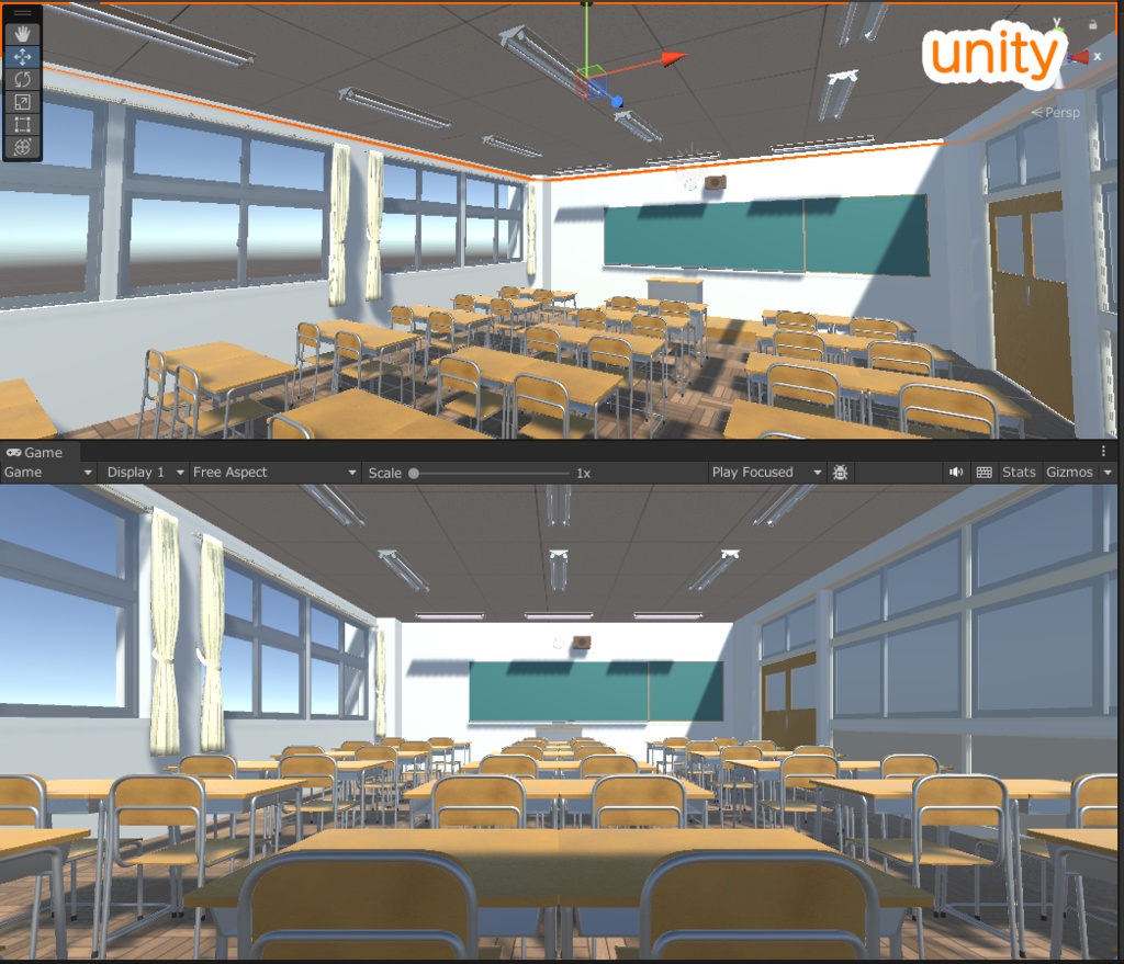 学校教室の3Dモデル[Blender,unity用] - 3Dで漫画を作ろう_ショップ - BOOTH