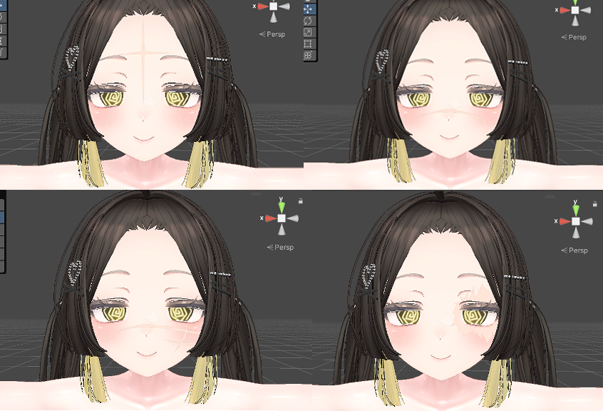 ★9/30までセール中★威圧的な顔の傷跡4種テクスチャ【VRChat】4 types of intimidating facial scar ...