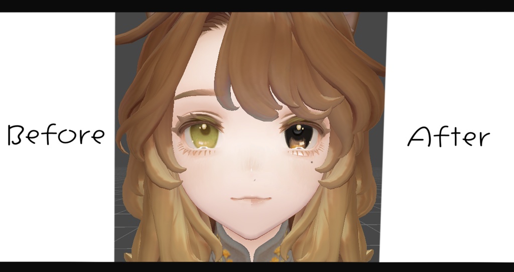 映えるぷっくり涙袋メイクと8種の瞳【VRChat】【マリシア】【Marycia】Eye-catching plump tear bag ...