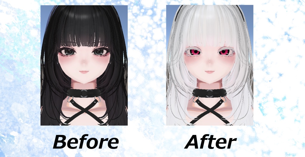 儚げな白メイク【しゅあん】【Shuan】【VRCHAT】Ephemeral white makeup - ろろしょっぷ - BOOTH