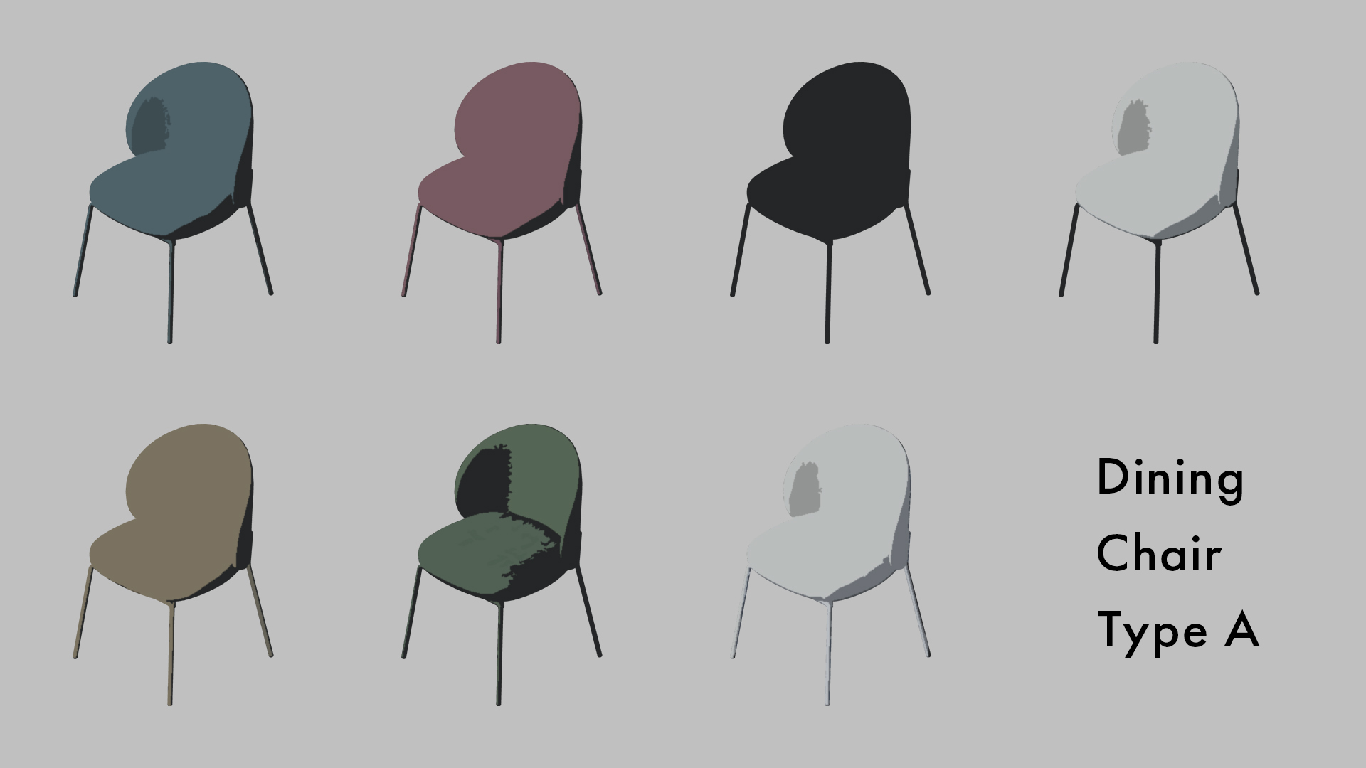 ダイニングチェアセット typeA - radiocity - BOOTH