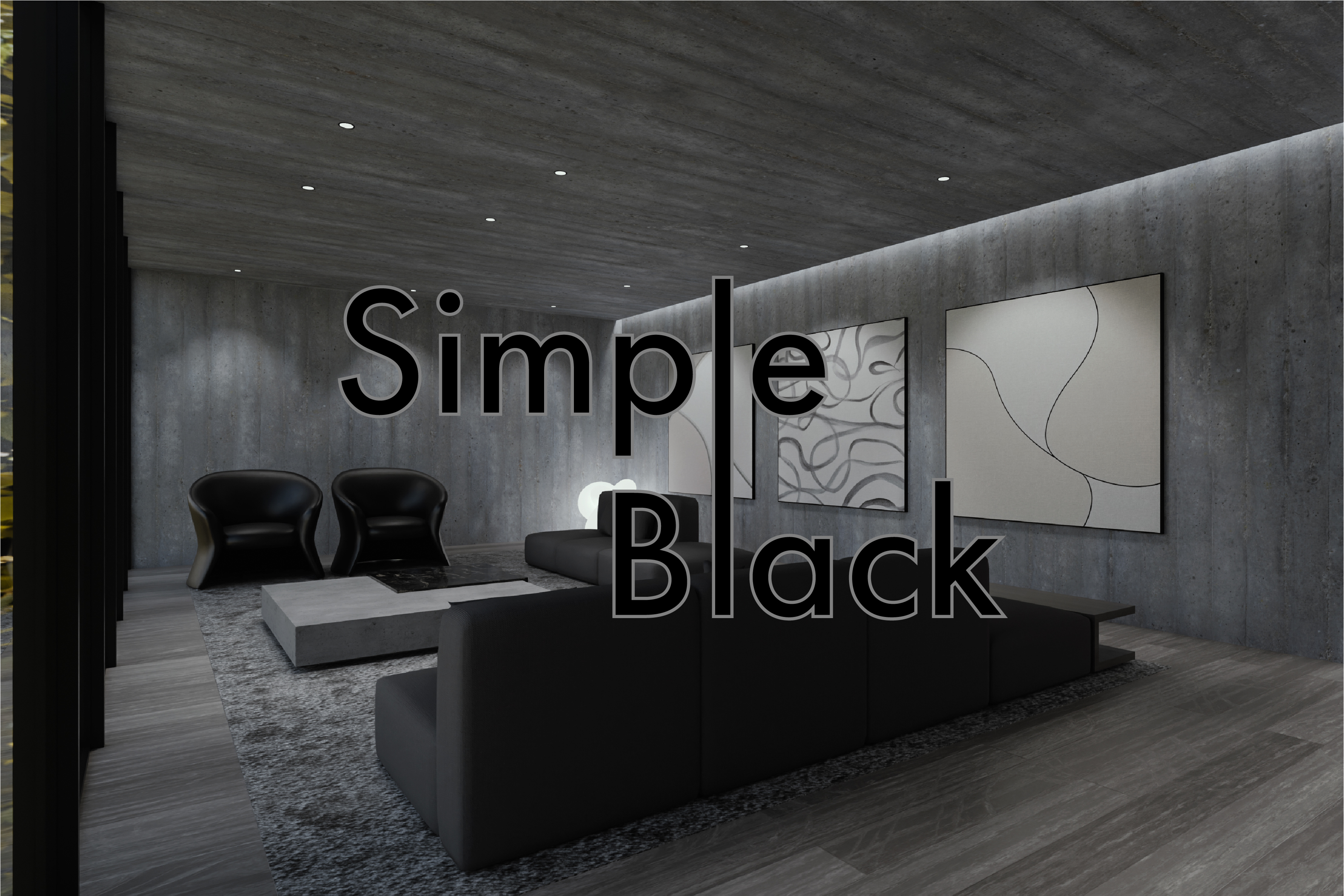 【VR用ワールド】simple black ※主にcluster最適化 - radiocity - BOOTH