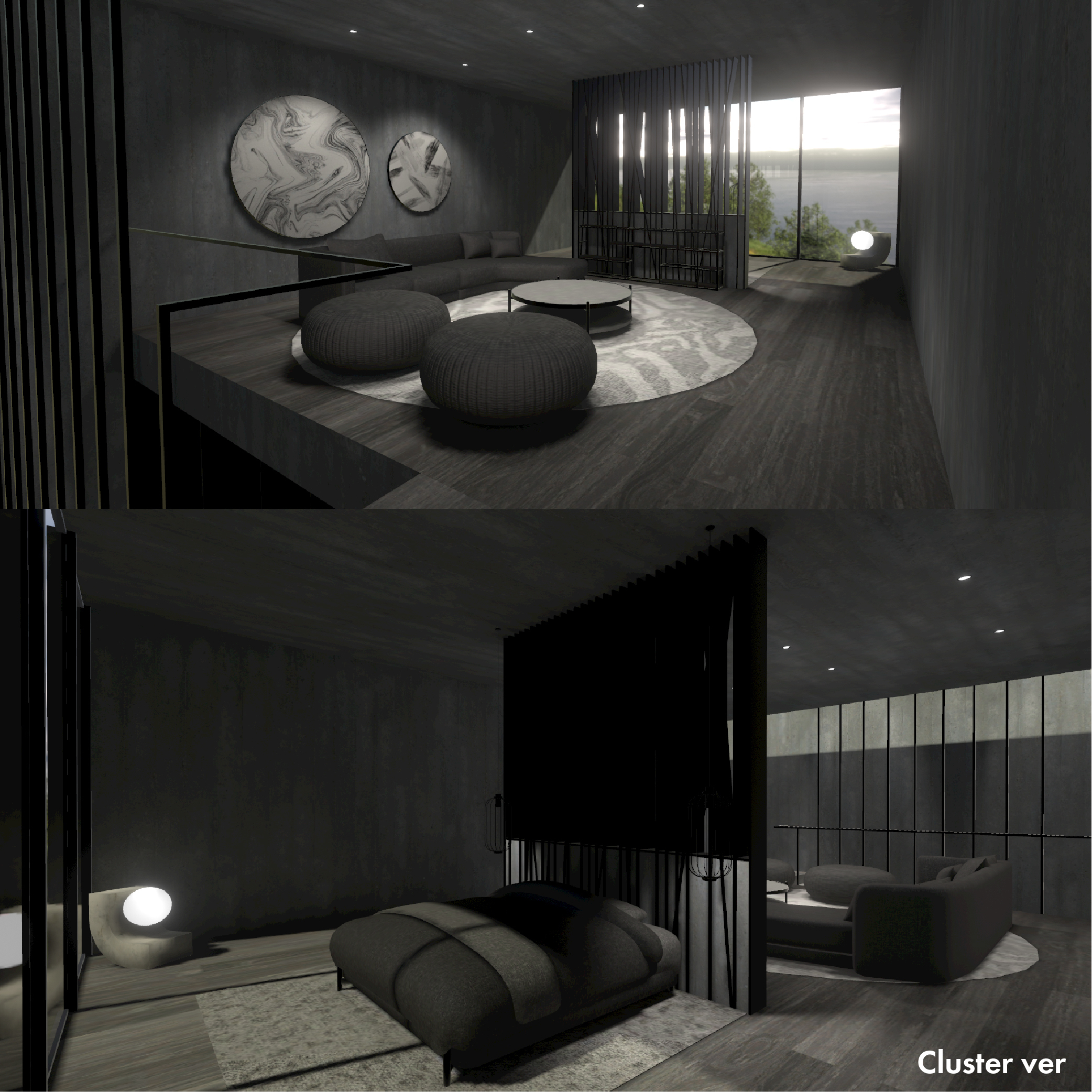 【VR用ワールド】simple black ※主にcluster最適化 - radiocity - BOOTH